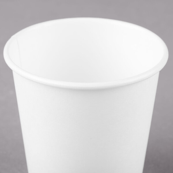 Solo 374W-2050 4 oz. White Singled Sided Poly Paper Hot Cup - 1000/Case