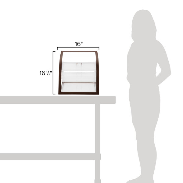 Cal-Mil P255-48 Euro Style Iron Brown Display Case - 16" x 16 1/2" x 16 ...