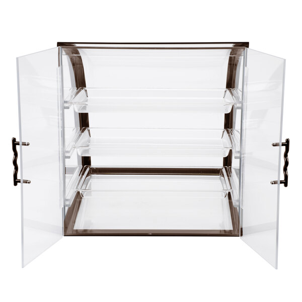 Cal-Mil P255-48 Euro Style Iron Brown Display Case - 16" x 16 1/2" x 16 ...