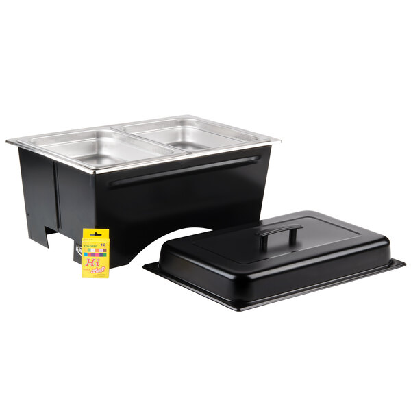 Sterno Full Size ChalkBoard Fold-Away WindGuard Chafer with Black Matte ...