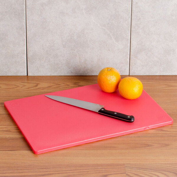 12" x 18" x 1/2" Red Cutting Board