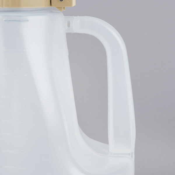 Tablecraft PP64BE Option 64 oz. Dispenser Jar with Beige Top