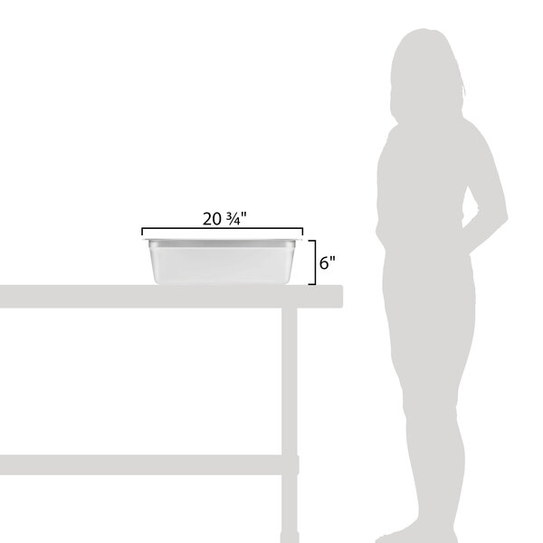 Choice Full Size Standard Weight Anti-Jam Stainless Steel Steam Table ...