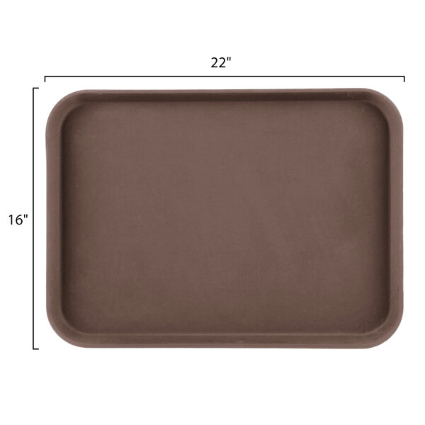 Carlisle 2216GR2Q076 Brown 16" x 22" Griptite 2 Non Skid Fiberglass ...