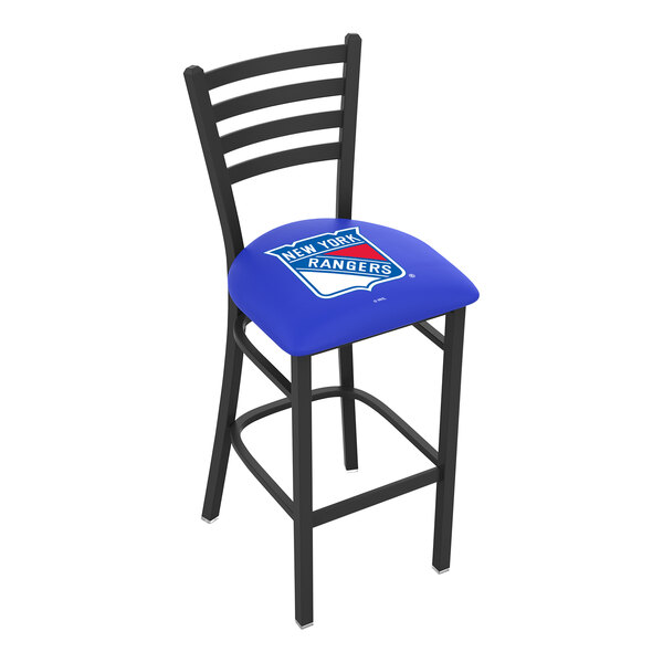 Holland Bar Stool L00430NYRang Black Steel New York Rangers Bar Height ...
