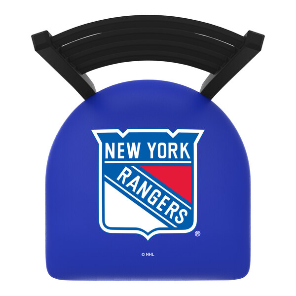Holland Bar Stool L00430NYRang Black Steel New York Rangers Bar Height ...