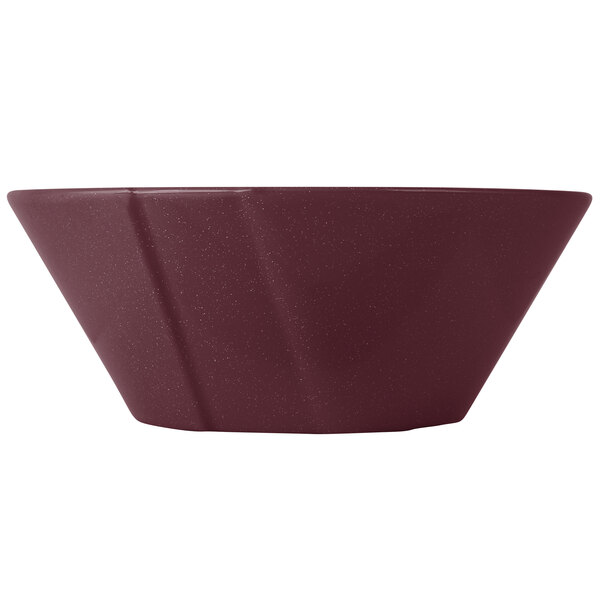 Tablecraft CW1449MRS 1 Qt. Maroon Speckle Round Cast Aluminum Serving Bowl