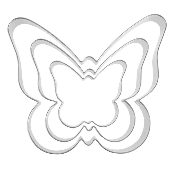 Ateco 5264 3-Piece Stainless Steel Butterfly Cutter Set