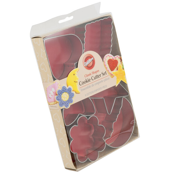 Wilton 2308-1235 6-Piece Metal Basic Shapes Cookie Cutter Set