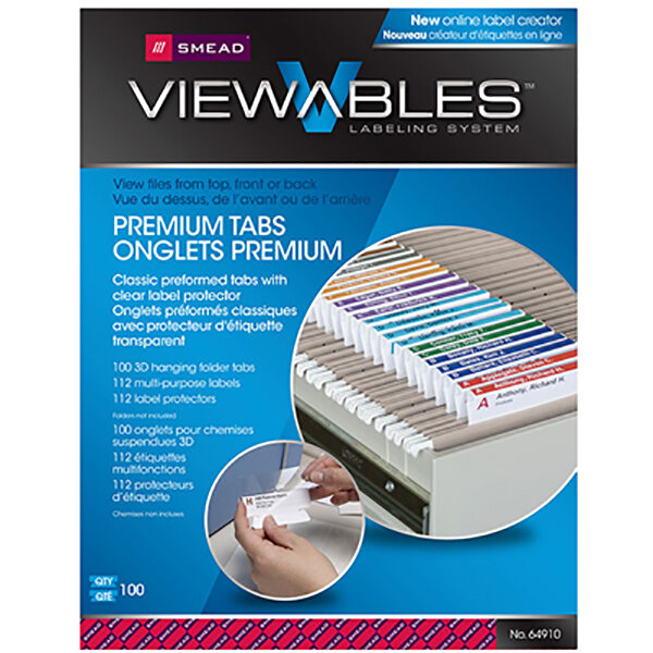 Smead 64910 3 1 2 X 1 1 4 Viewables Angle View Assorted Color Hanging 