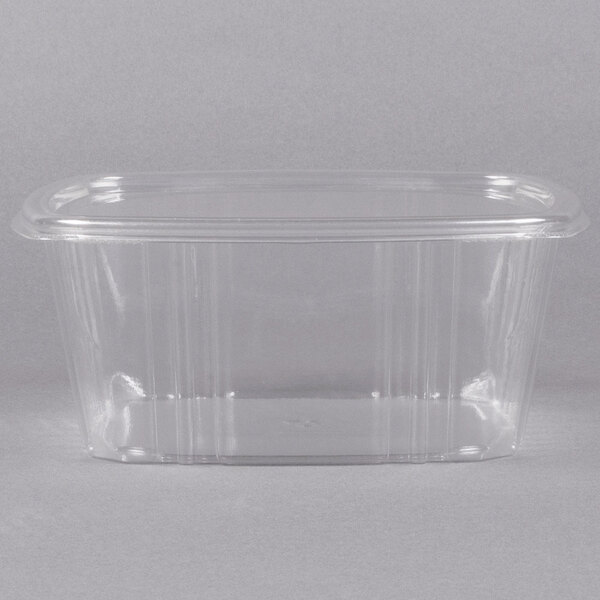 Genpak AD64 2 Qt. Clear Hinged Deli Container - 200/Case