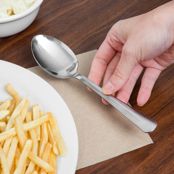 Choice Windsor 7 5/8" 18/0 Stainless Steel Tablespoon / Serving Spoon ...