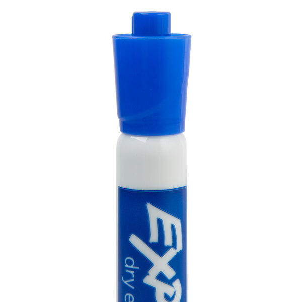 Expo 80003 Blue Low-Odor Chisel Tip Dry Erase Marker - 12/Pack