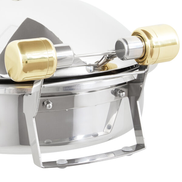 Vollrath 46121 6 Qt. Intrigue Solid Top Round Induction Chafer with ...