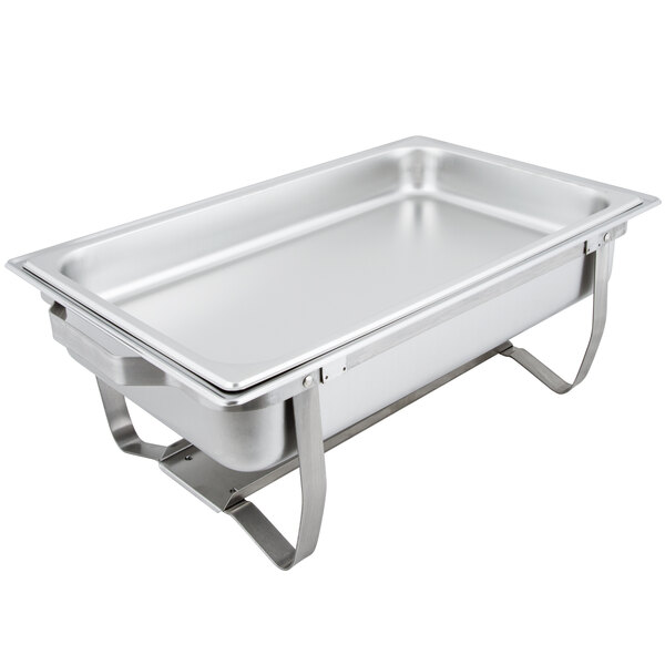 Choice Economy 8 Qt. Full Size Stainless Steel Chafer with Folding Frame