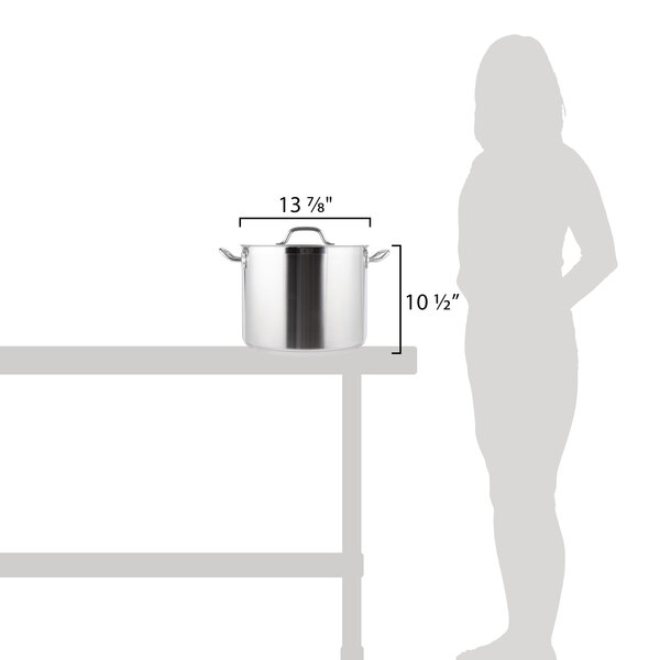 24 Qt. Stock Pot - Stainless Steel Heavy Duty Pot with Lid