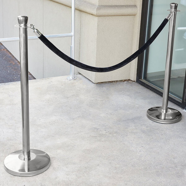 Lancaster Table & Seating 40" Silver Rope-Style Crowd Control ...