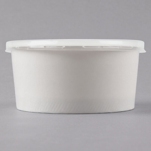 Choice 6 oz. White Double Poly-Coated Paper Food Cup with Vented ...