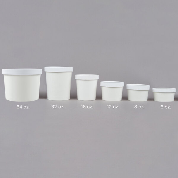 Choice 6 Oz White Double Poly Coated Paper Food Cup With Vented Paper Choice 6 Oz White Double Poly Coated Paper Food Cup With Vented Paper
