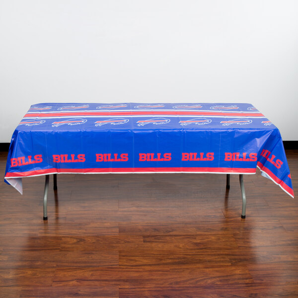 Creative Converting 729504 Buffalo Bills 54" x 102" Plastic Table Cover ...
