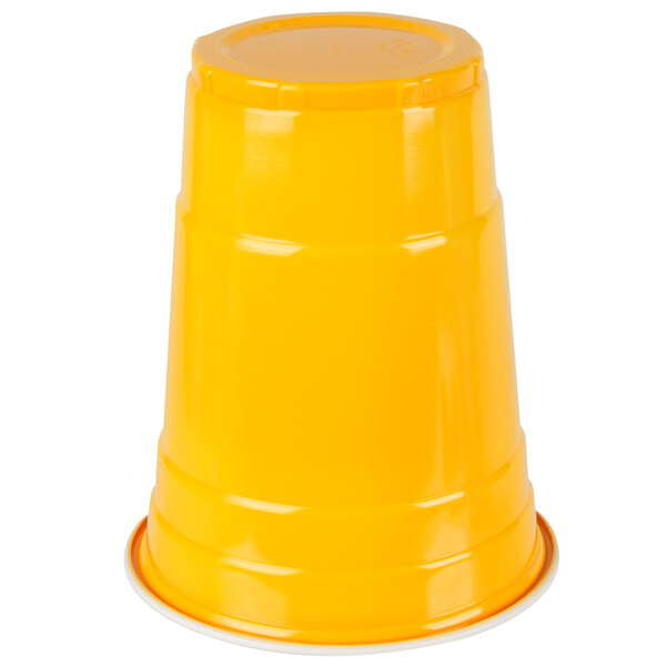 Choice 16 oz. Yellow Plastic Cup - 50/Pack