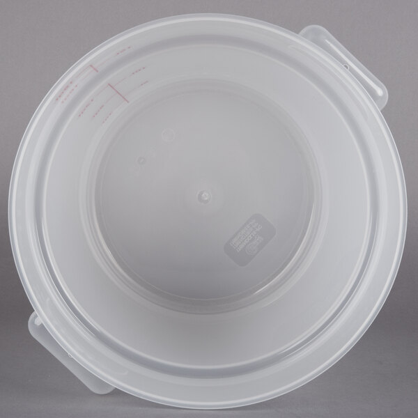 Choice 18 Qt. Translucent Round Polypropylene Food Storage Container ...