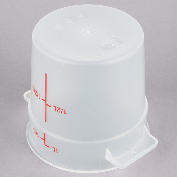 Choice 1 Qt. Translucent Round Polypropylene Food Storage Container ...