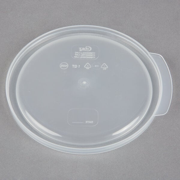 Choice 1 Qt. Translucent Round Polypropylene Food Storage Container Lid