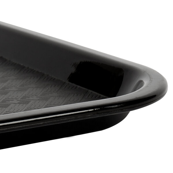 Choice 12" x 16" Black Plastic Fast Food Tray