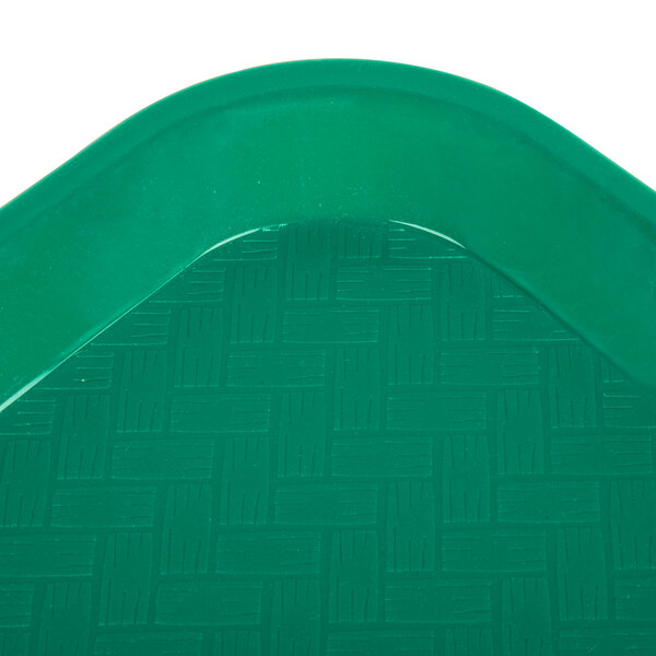 Choice 10" x 14" Green Plastic Fast Food Tray - 12/Pack