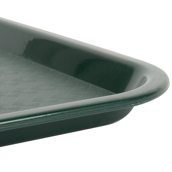 Choice 12" x 16" Forest Green Plastic Fast Food Tray - 24/Case