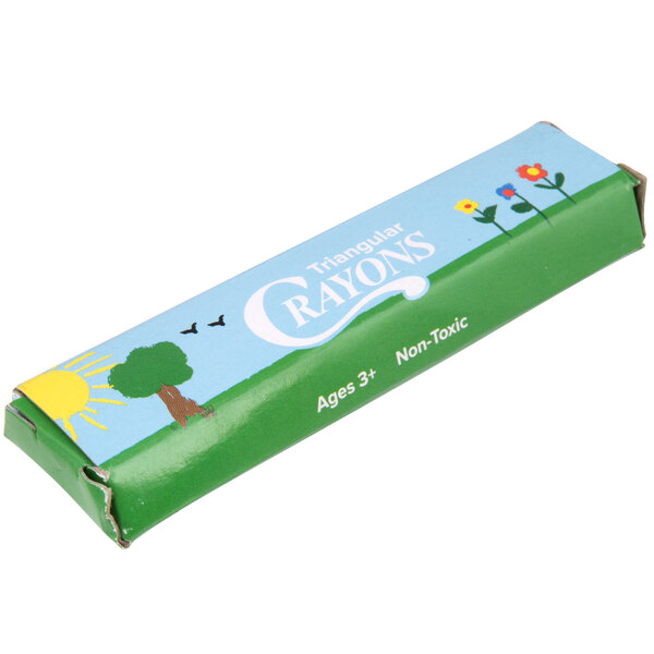 Choice 3 Pack Triangular Kids' Restaurant Crayons in Print Box - 500/Case
