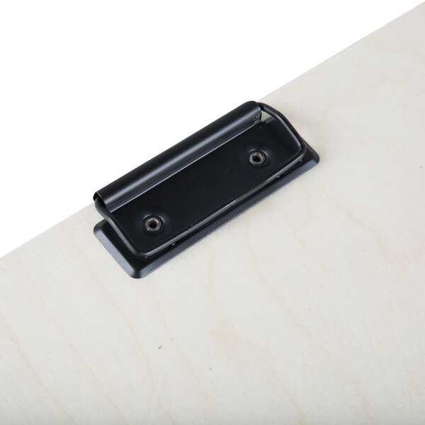 Menu Solutions WDCLIP-D Natural 8 1/2" x 14" Customizable Wood Menu ...