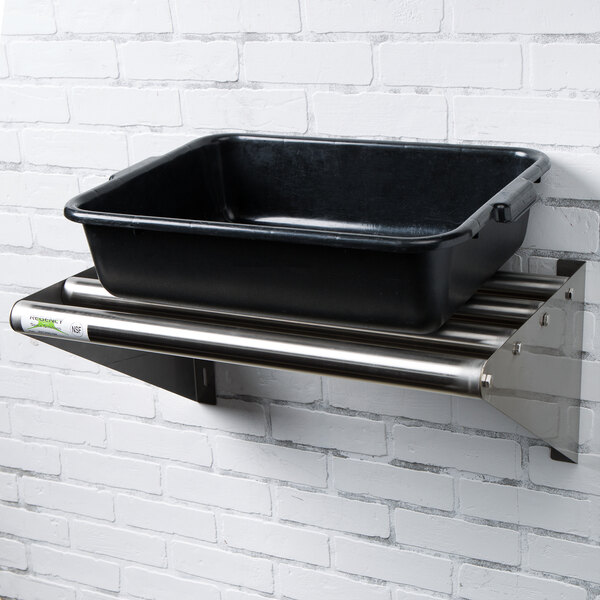Regency 16" x 24" Stainless Steel Tubular Wall Mounted Shelf