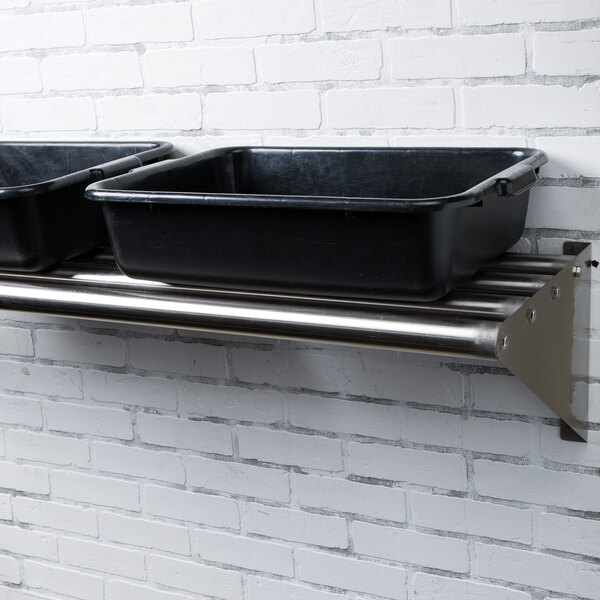 Regency 16" x 72" Stainless Steel Tubular Wall Mounted Shelf