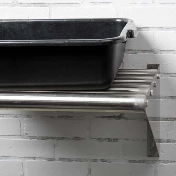 Regency 16" x 36" Stainless Steel Tubular Wall Mounted Shelf