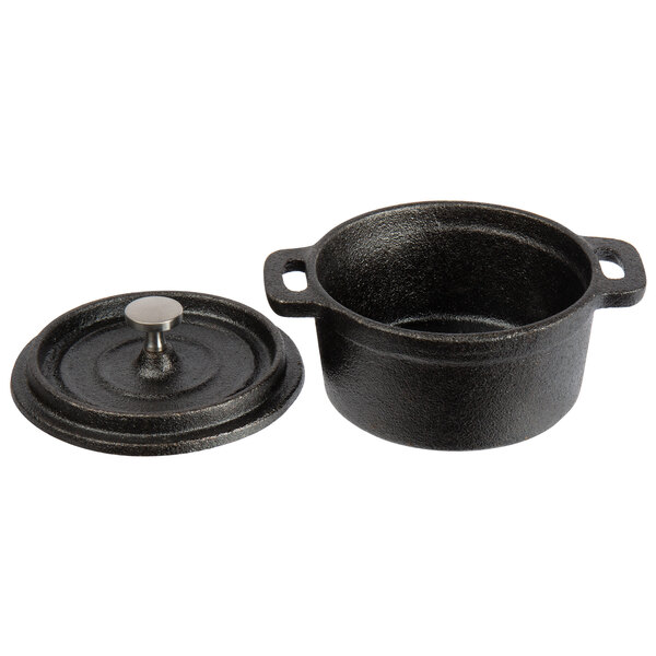 Valor 4" Pre-Seasoned Cast Iron Round Mini Pot