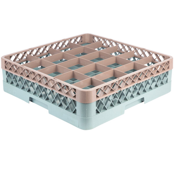 Noble Products 20-Compartment Gray Full-Size Glass Rack with 1 Brown ...