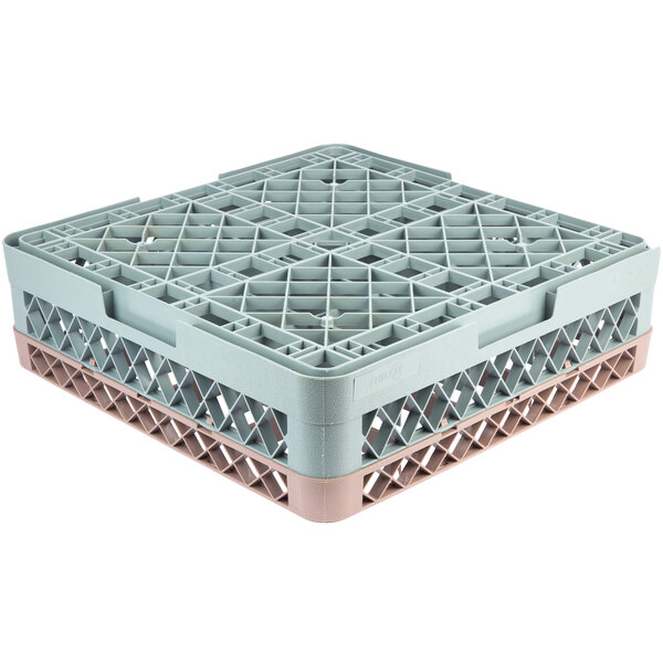 Noble Products 20-Compartment Gray Full-Size Glass Rack with 1 Brown ...