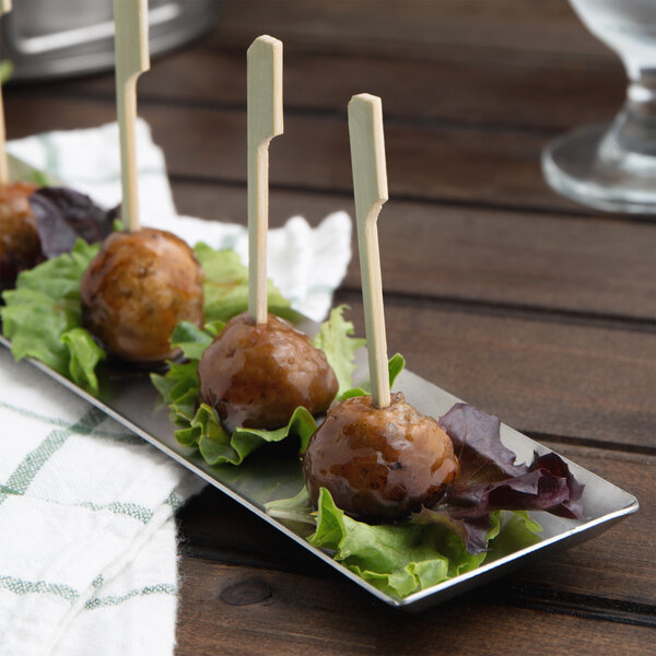 Acopa 14" x 2 1/2" Rectangular Stainless Steel Appetizer Tray with ...