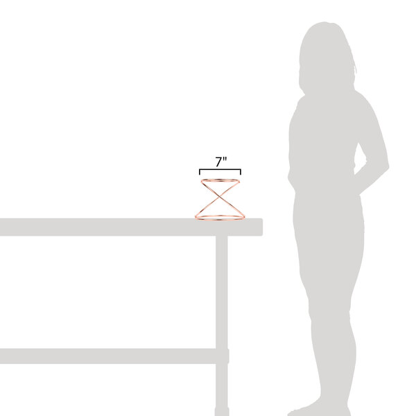 Choice 7" Rose Gold Swirl Metal Display Stand