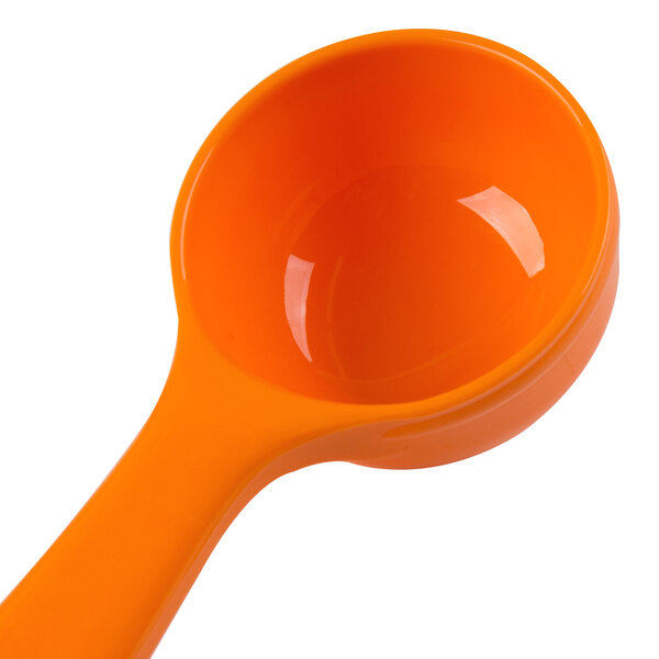 Carlisle 492524 Measure Misers 2.5 oz. Orange Short Handle Portion Spoon