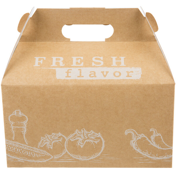 Barn-Style Take Out Lunch & Chicken Box w/ Fresh Print Design