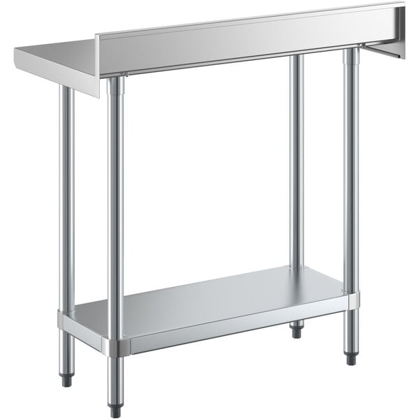 Regency 18 x 36 18 Gauge 304 Stainless Steel Commercial Work Table with 4 Backsplash and Galvanized Undershelf
