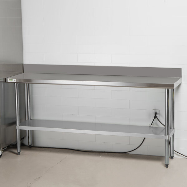 Regency 18" x 72" 18-Gauge 304 Stainless Steel Commercial Work Table ...