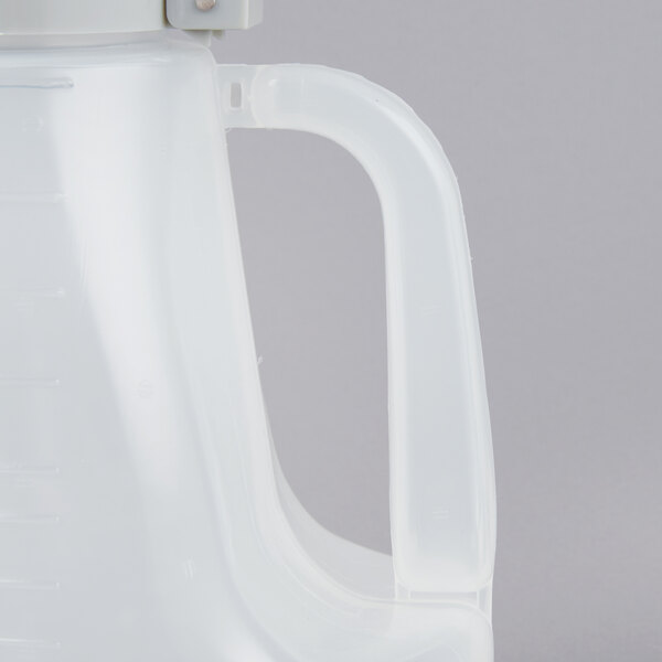 Tablecraft PP64G Option 64 oz. Dispenser Jar with Gray Top
