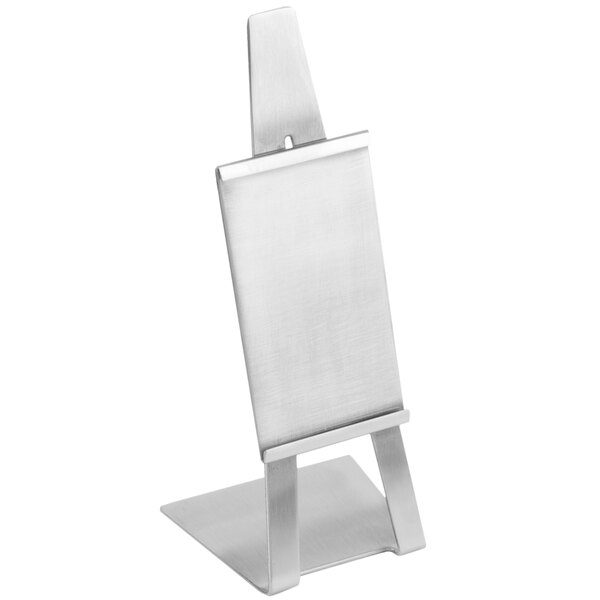 Tablecraft CHV100 Stainless Steel Vertical Card Holder Easel
