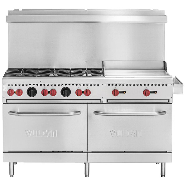 Vulcan SX60F-6B24GP SX Series Liquid Propane 6 Burner 60" Range with 24 ...