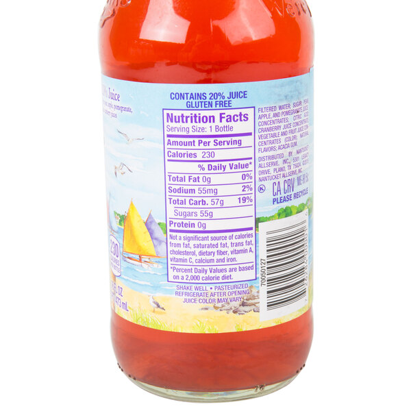 Nantucket Nectars 16 fl. oz. Pomegranate Pear Juice - 12/Case