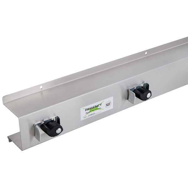 Regency 48" Stainless Steel Mop / Broom Rack with 5 Holders